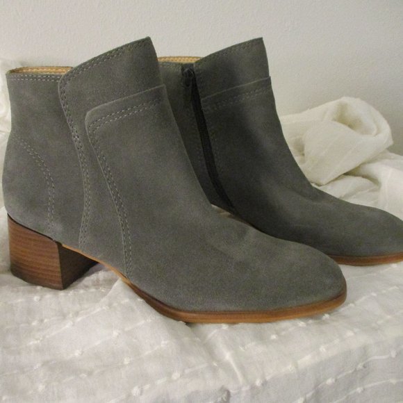 Lucky Brand | Shoes | Gray Lucky Brand Heeled Booties Nwot | Poshmark
